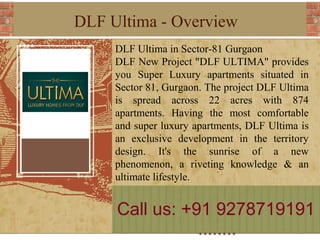DLF Ultima | PPT | Apartments | Real Estate