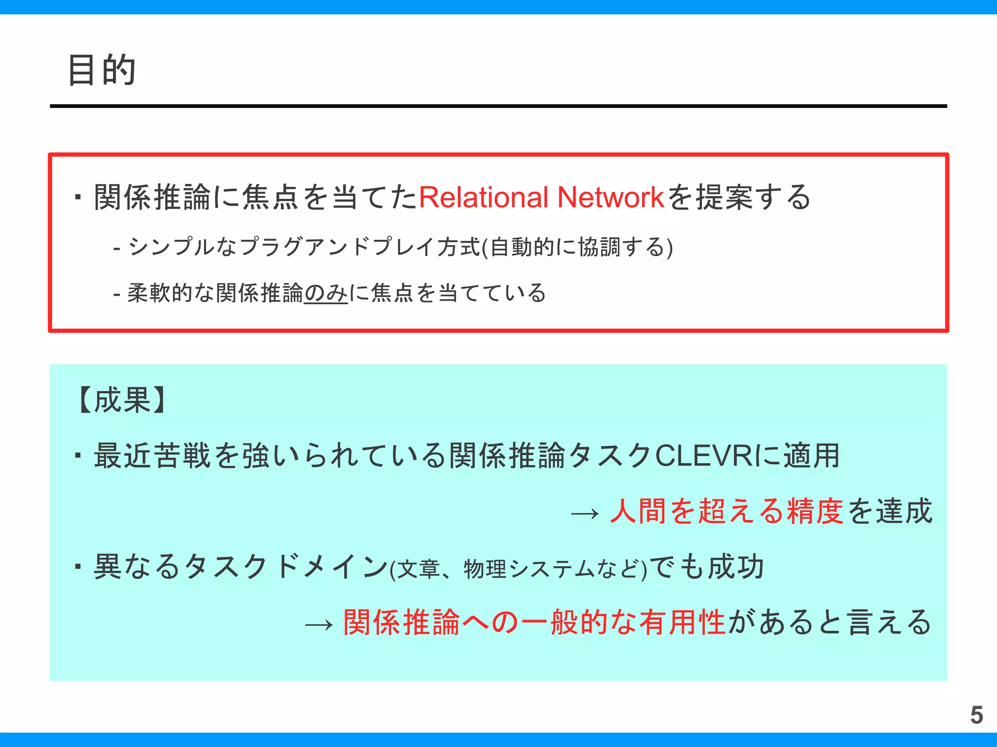 [Dl輪読会]A simple neural network module for relational reasoning | PPT