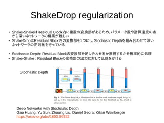 [DL Hacks]Shake-Shake regularization Improved Regularization of Convolutional Neural Networks ...