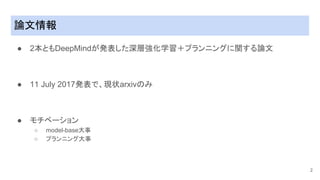 [DL輪読会]Imagination-Augmented Agents for Deep Reinforcement Learning / Learning model-based ...