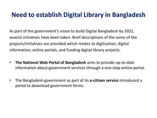 D libraries in bangladesh | PDF