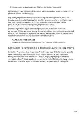 Dlidirkonstruksi.com kontraktor bangunan solo berkualitas dan terpercaya | PDF