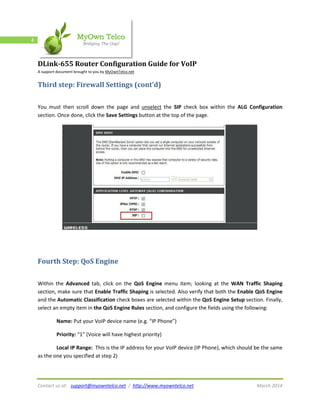 DLink-655 Router Configuration Guide for VoIP | PDF | Computer Networking | Computing