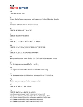 D link router_error_codes | PDF