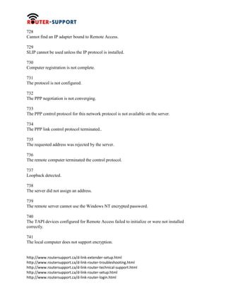 D link router_error_codes | PDF
