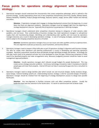 Aligning Operations Strategy to Business Strategy | PDF