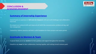 DLithe PRESENTATION INTERNSHIP abcdefghi | PPTX