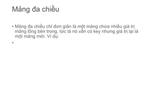 Dữ liệu mảng (array) | PPT