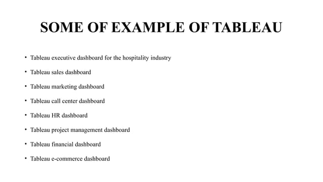 this ppt contains tableau in deep learning techniques | PPT
