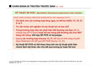 TỔNG QUAN CHẨN ĐOÁN TRƯỚC SINH BẤT THƯỜNG NHIỄM SẮC THỂ TẠI VIỆT NAM | PDF