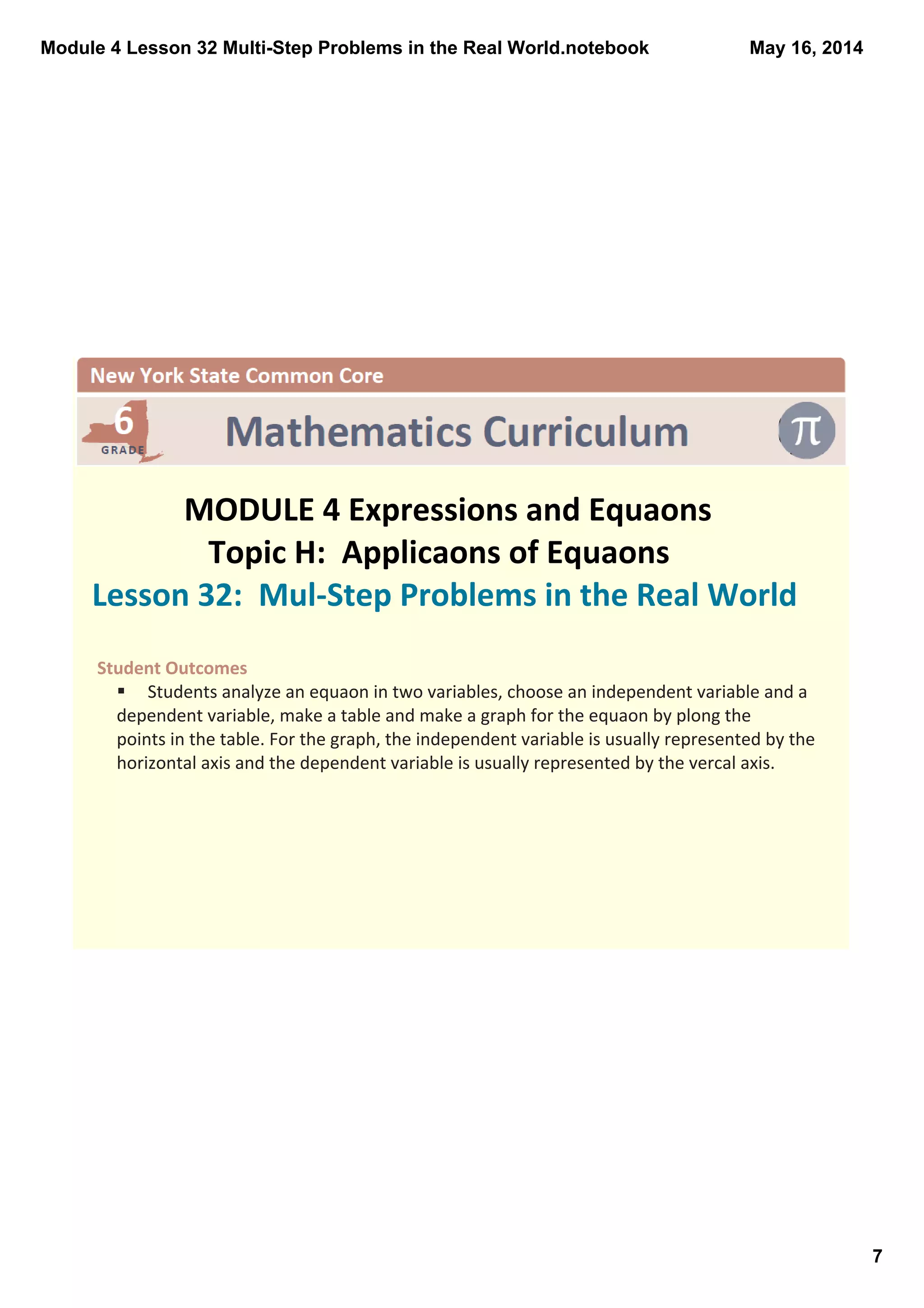 Module 4 lesson 32 | PDF