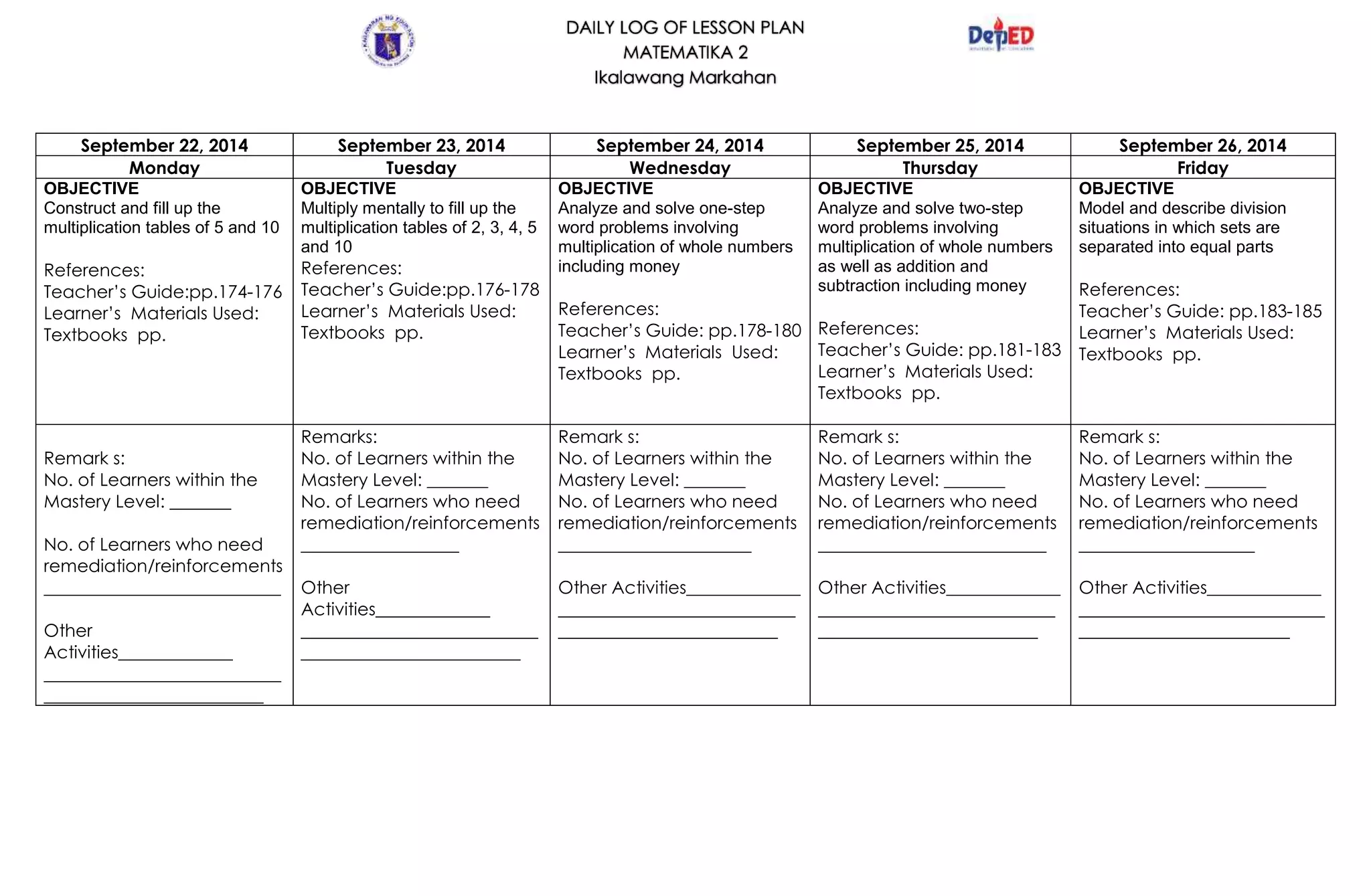 Dll GRADE 2 MATH | PDF