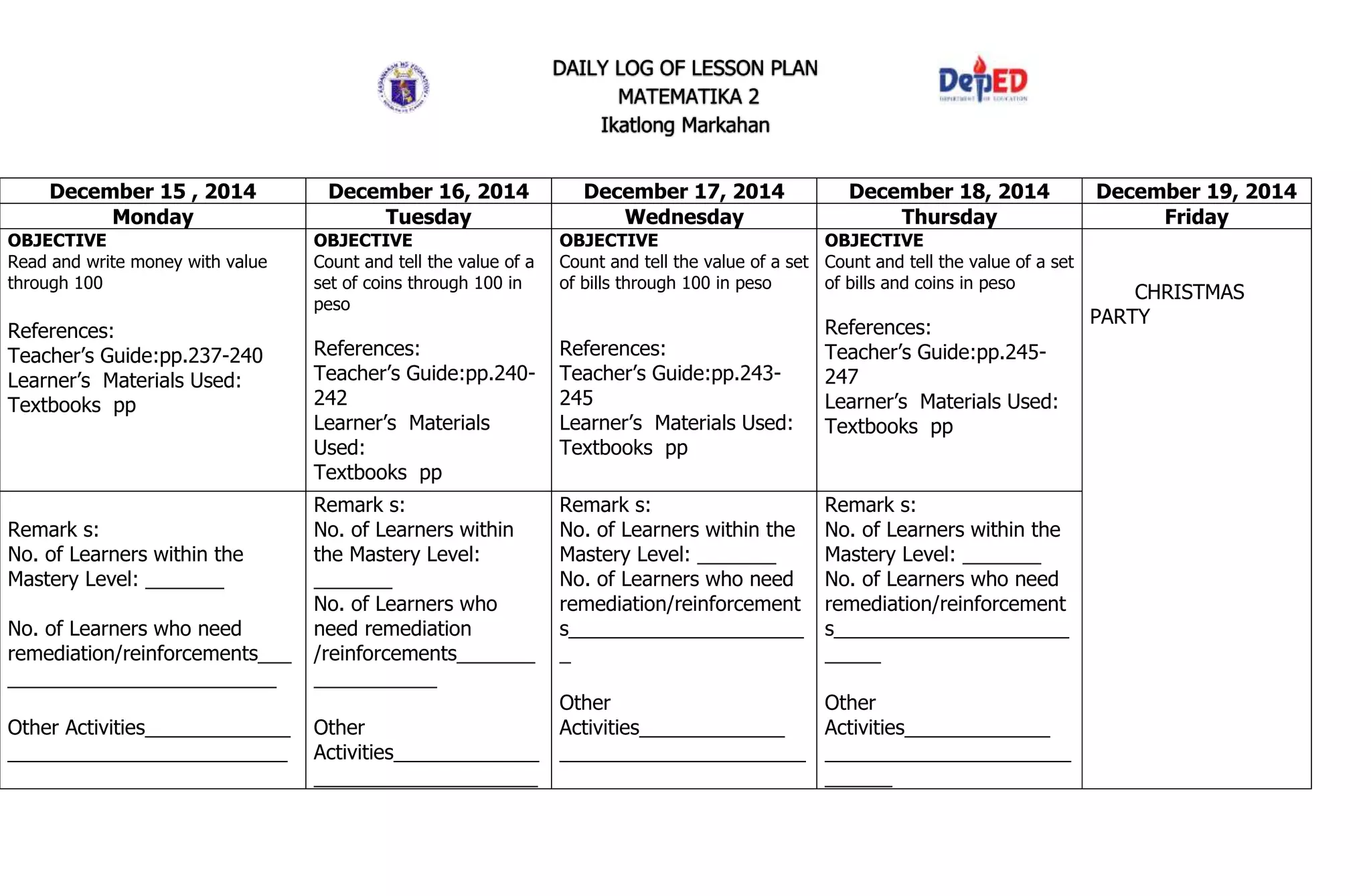 Dll GRADE 2 MATH | PDF