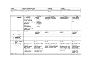 Daily Lesson Log COntemporary Phil Arts, PR 2, IWRBS and ESP 9.docx