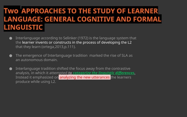 Learner Language / Development Learner Language/ Eiram Amjed | PPT