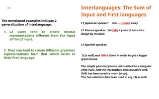 Learner Language / Development Learner Language/ Eiram Amjed | PPTX
