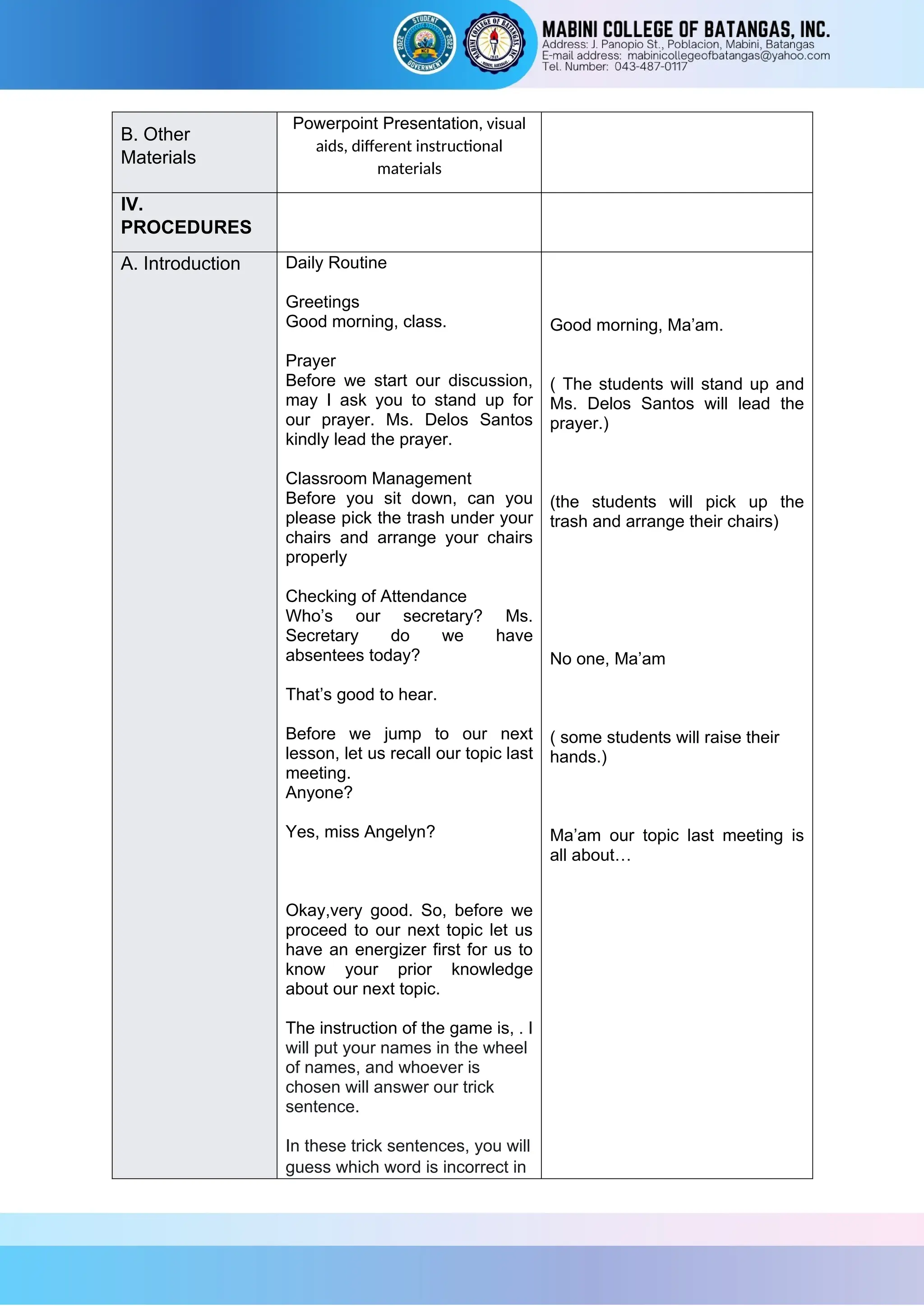 detailed Learning plan for teaching demo.docx