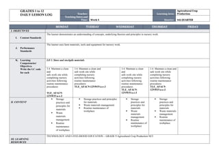 Daily Lesson Log-AGRIcultural CROP production9-Q4.d | DOCX