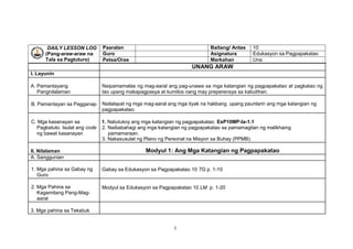 DLL-ESP10-Module-1.1 Ang Mga Katangian ng Pagpapakatao.docx
