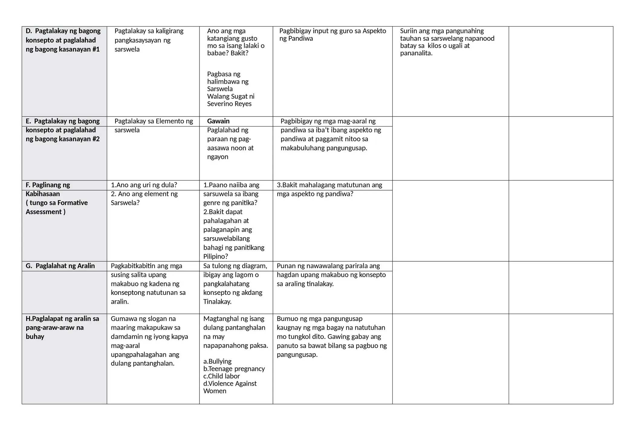 dll-filipino-8 Daily Lesson Log grade 8pptx | PPTX
