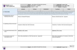 DLL - Grades 7 wEEK 2.doc .............. | PPT