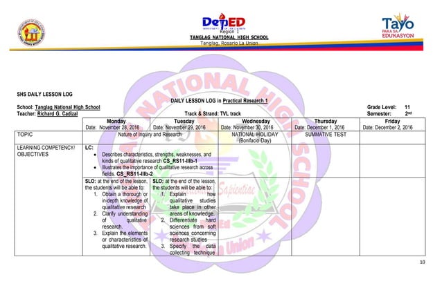 dll-in-practical-research1.docx | Educational Assessment | Education