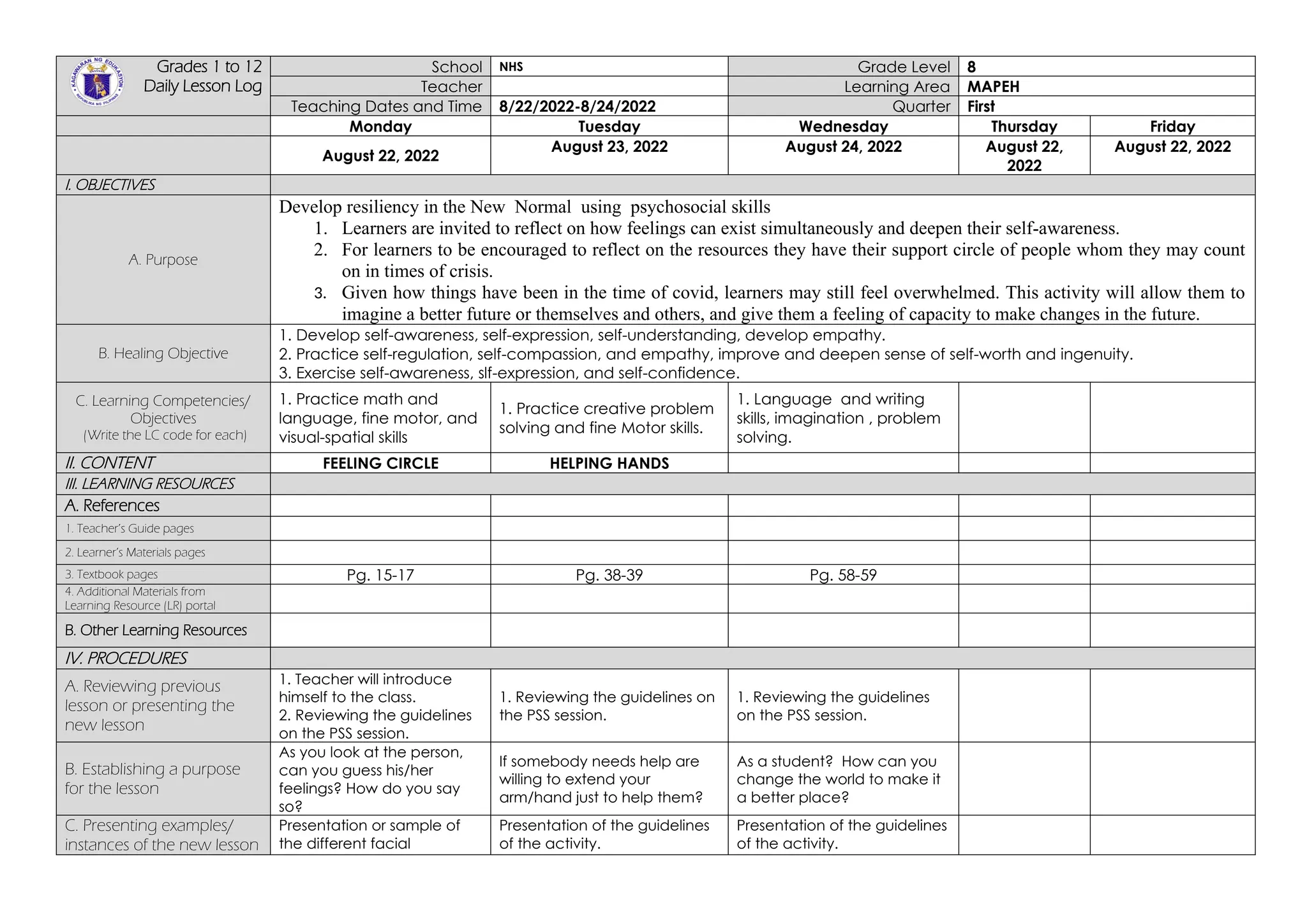 DLL-MAPEH-8-FIRST-Quarter-Week- 1.docx