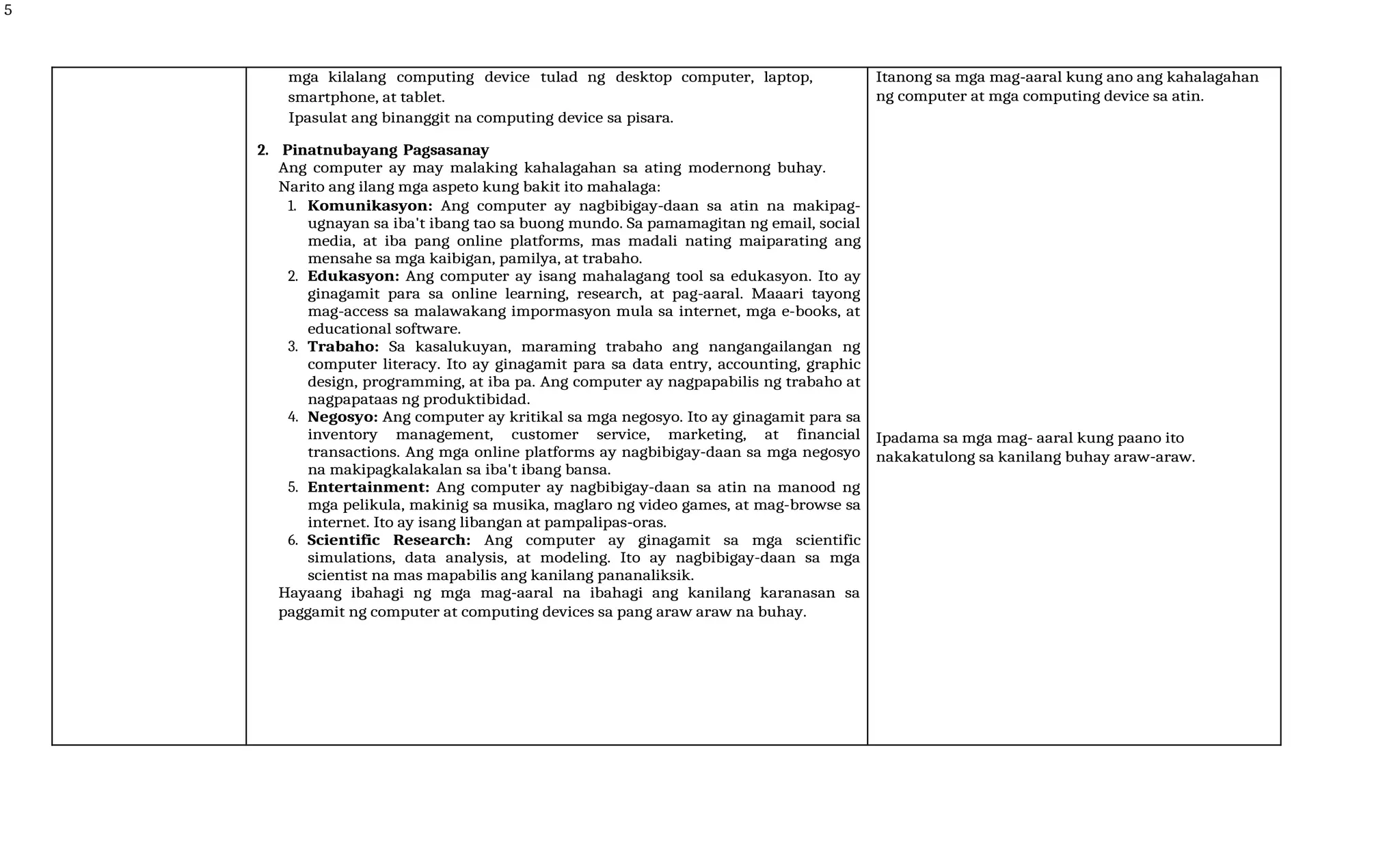 DLL-MATATAG-_EPP---PFOUR-QUARTER1-WEEK 1 | DOCX