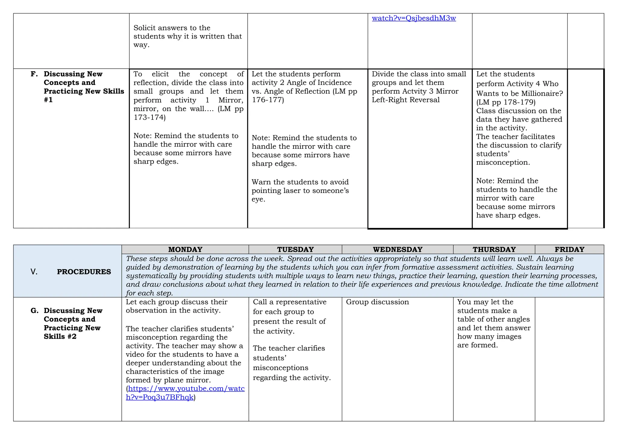 dll-Mirrors , types of mirrors and functions | DOCX