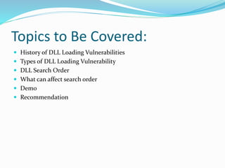 DLL Preloading Attack | PPTX