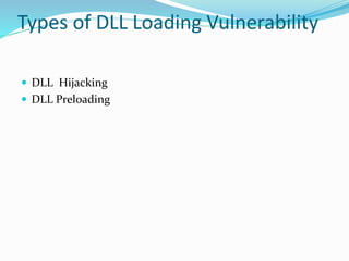 DLL Preloading Attack | PPTX