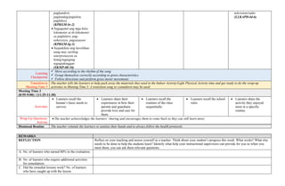 Kindergarten Daily Lesson Log Quarter 1 Week 2 | DOCX