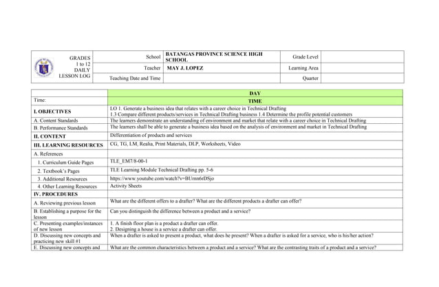 DLL-TECHNICAL-DRAFTING-EXPLORATORY.pdf | Drawing and Sketching | Arts and Crafts
