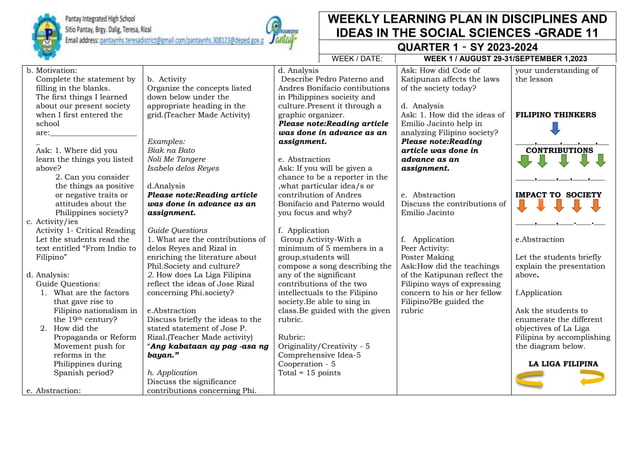 DLL- Week 1-DISS.docx | Educational Assessment | Education