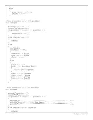 Doubly Linked List | PDF