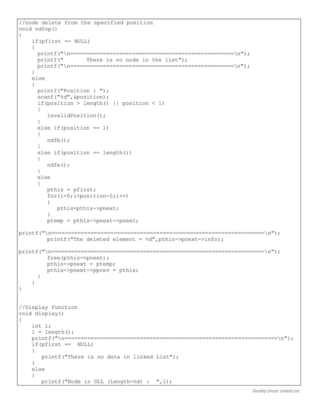 Doubly Linked List Pdf
