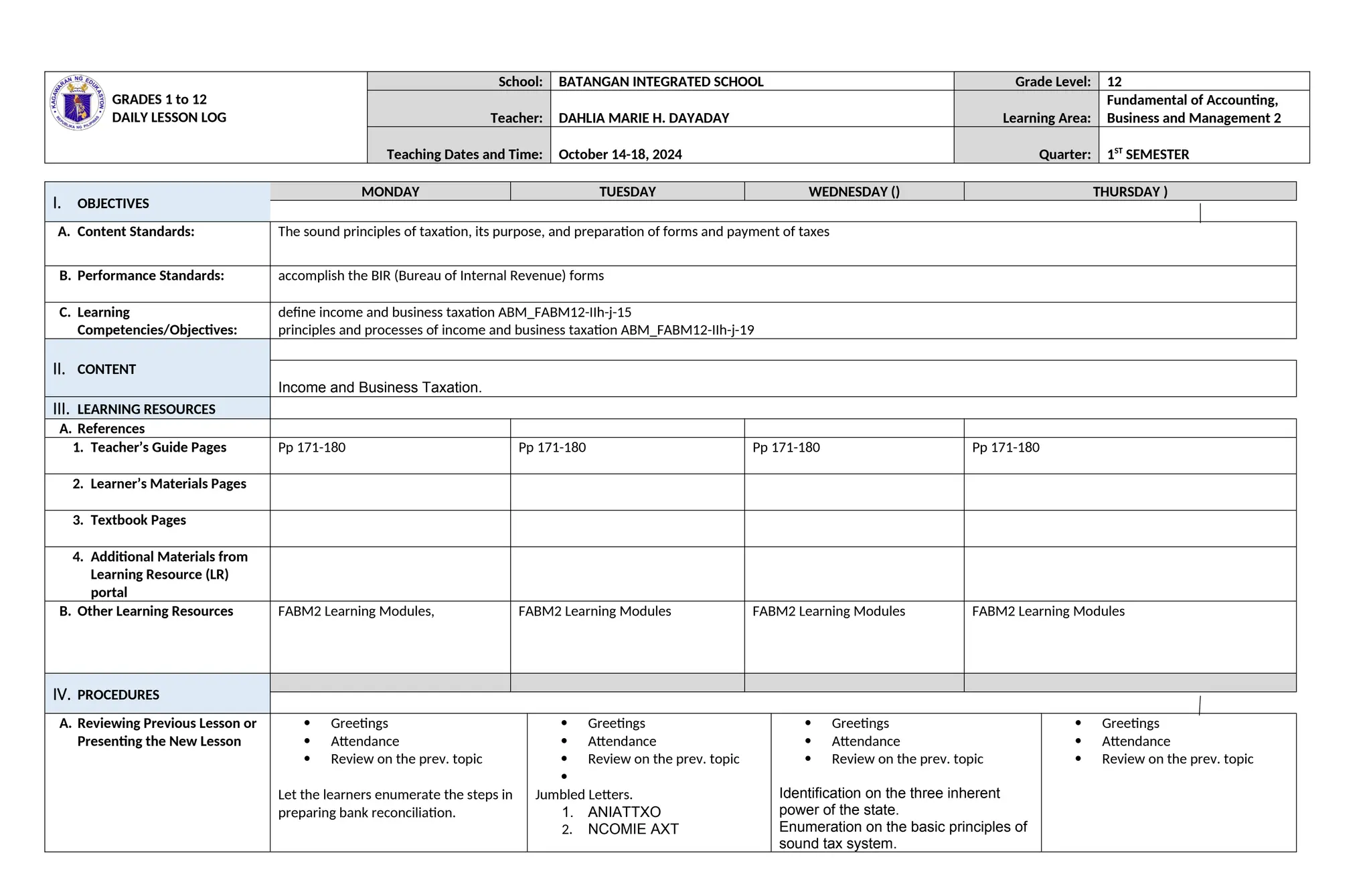 Daily Lesson Log FABM 12 Quarter 2 week 3.docx