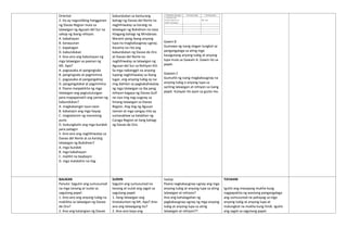 Daily Lesson Log of Araling Panlipunan Grade3 in Quarter 1, worksheet 5 ...