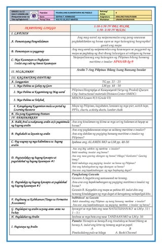 Dll ap esp epp ikapitong linggo | DOCX