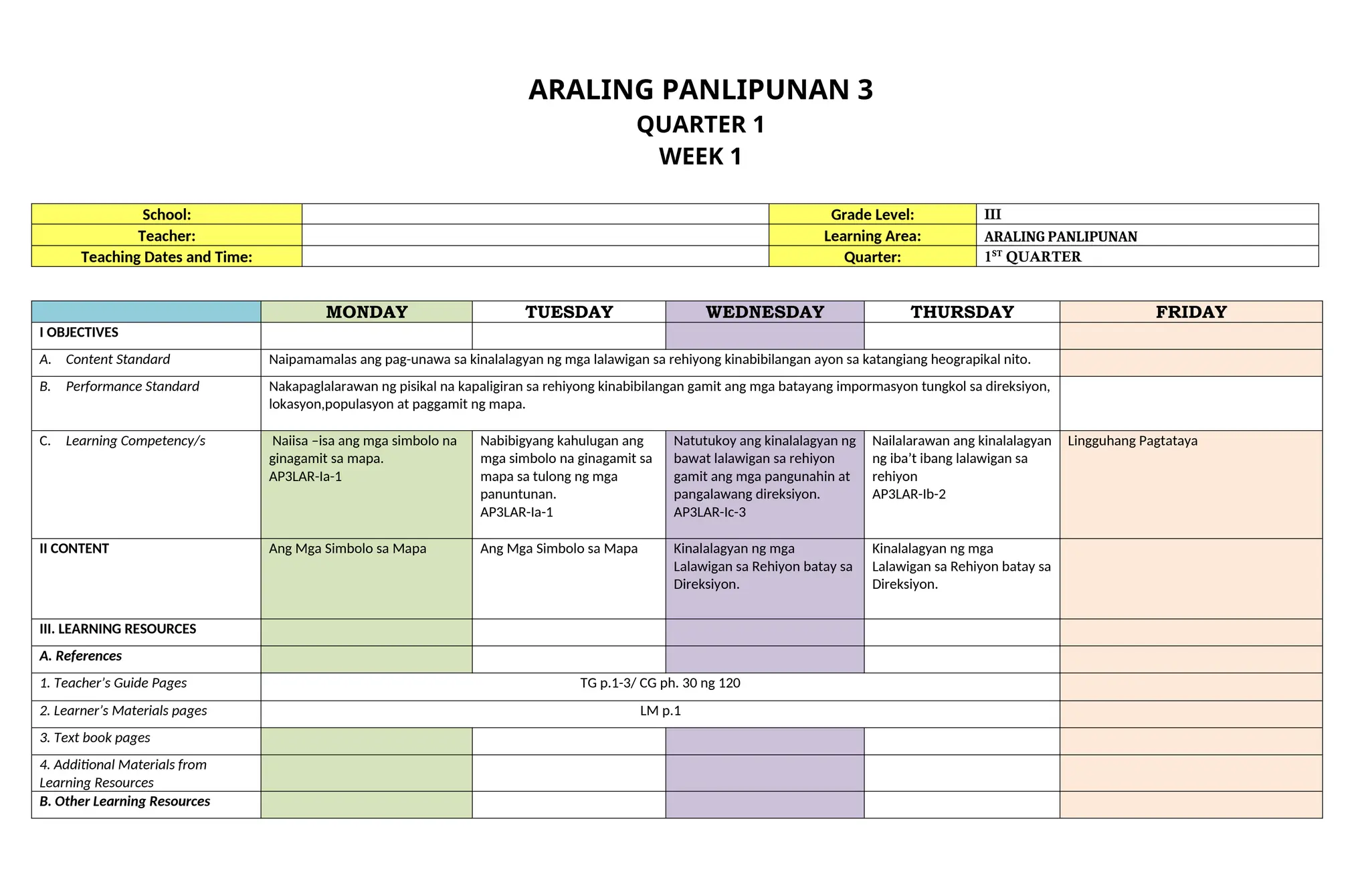 DLL_ARALING PANLIPUNAN 3_Q1_W1.docx..... | PPT