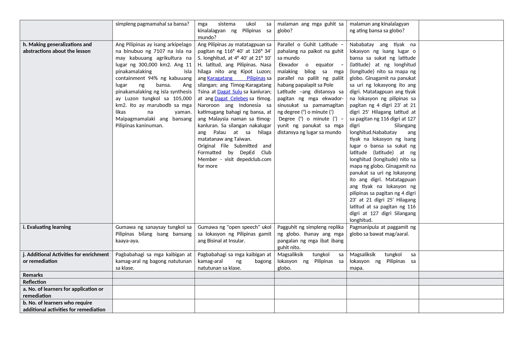 ARALING PANLIPUNAN GRADE 6 _QUARTER 1_WEEK 1 | DOCX
