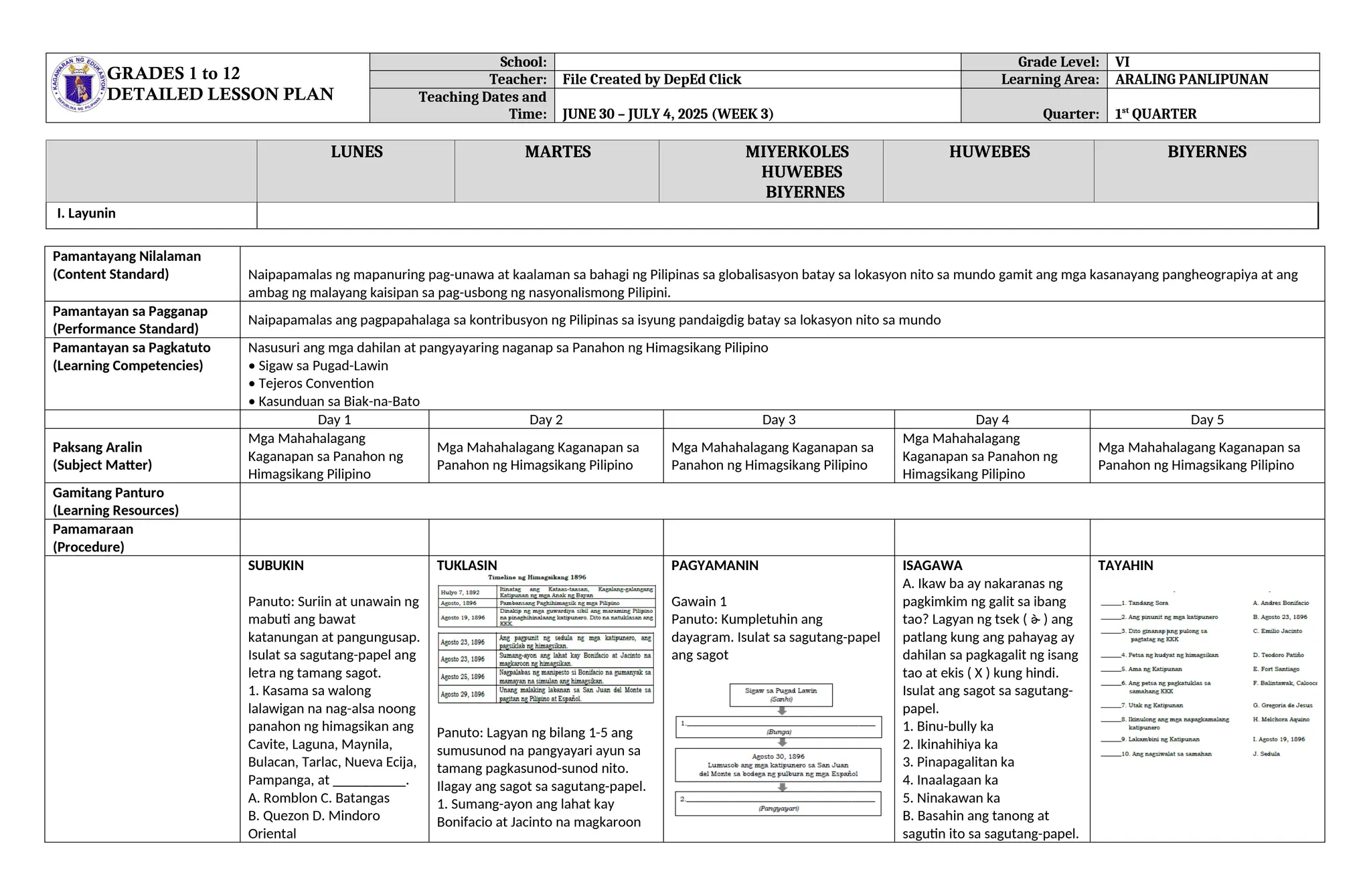 DLL_ARALING PANLIPUNAN 6_Q1_W3.docxGrade | DOCX