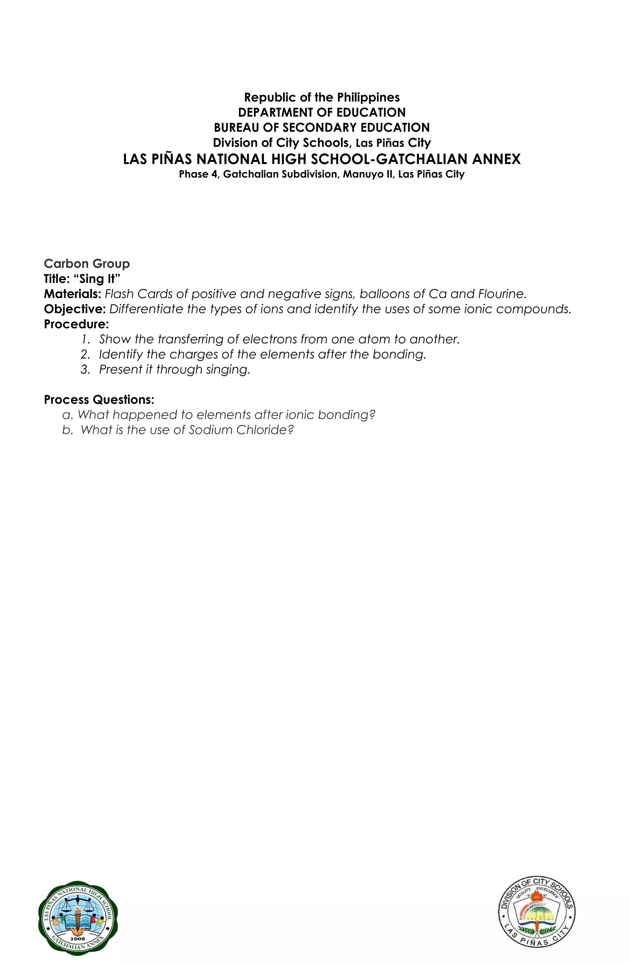 Dll chemical bonding | DOC