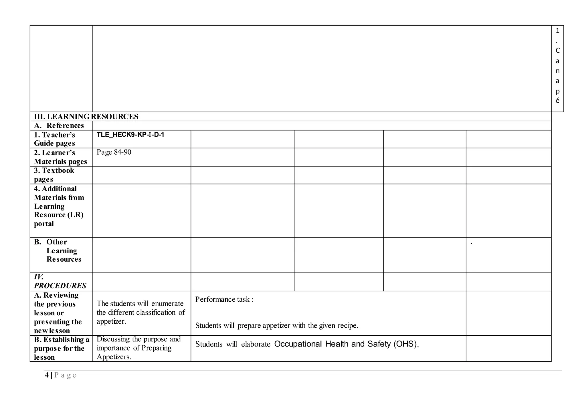 DLL COOKERY 9 [week 4] prepare appetizer.docx