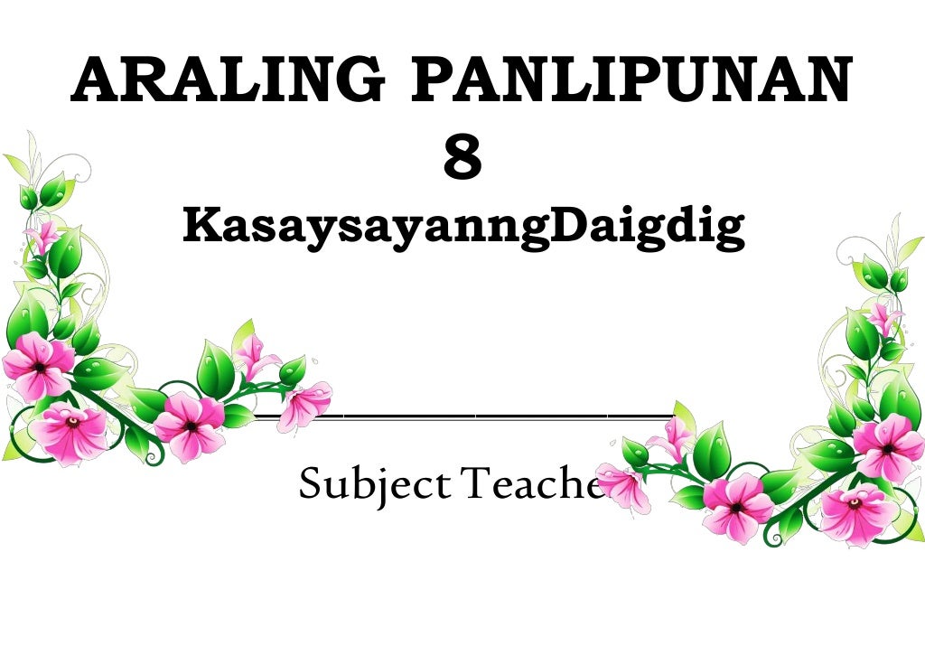 Araling Panlipunan Subject