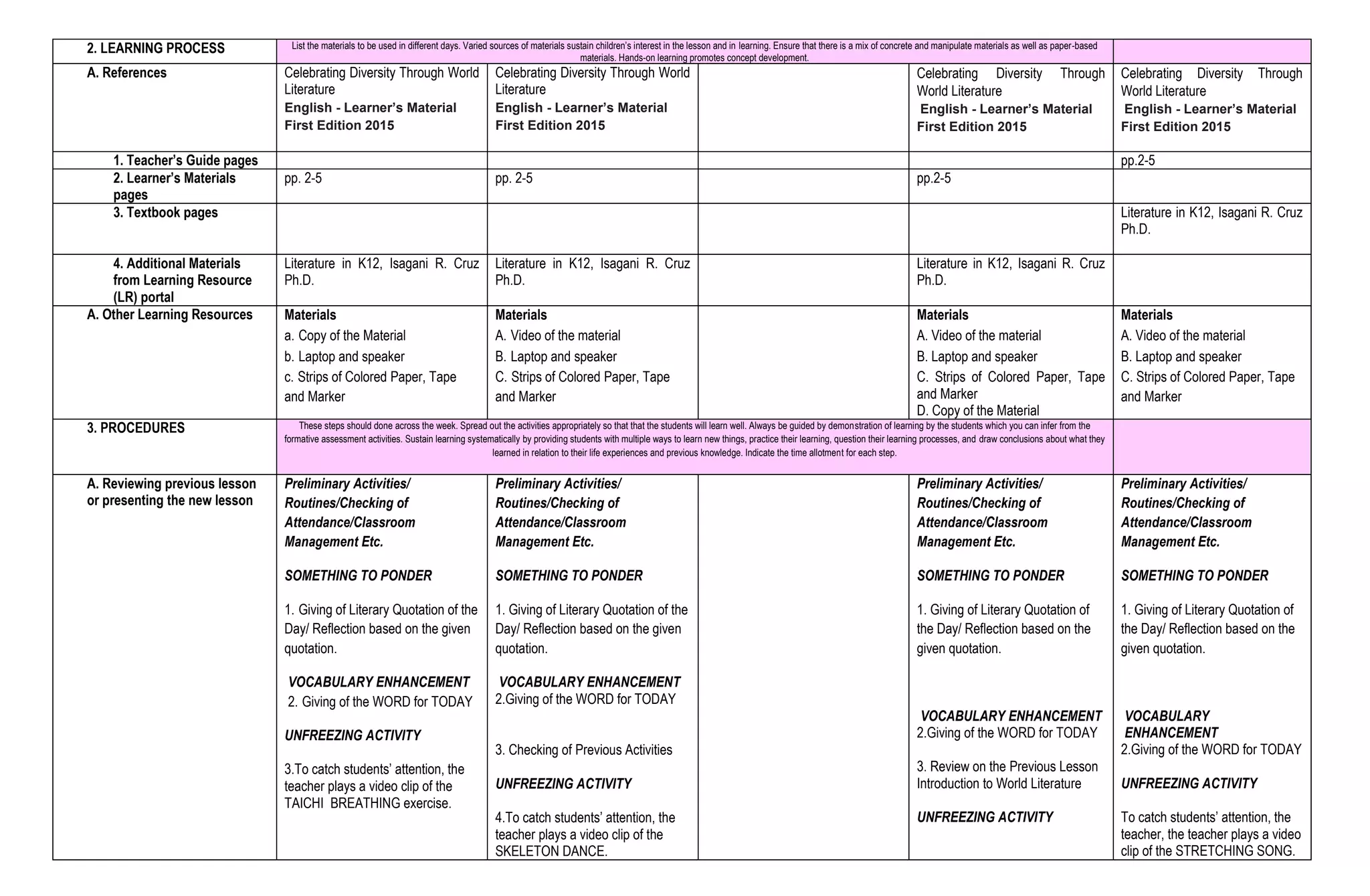 DLL English 10 Q1_Module 1_Subject Orientation, Class Policies ...