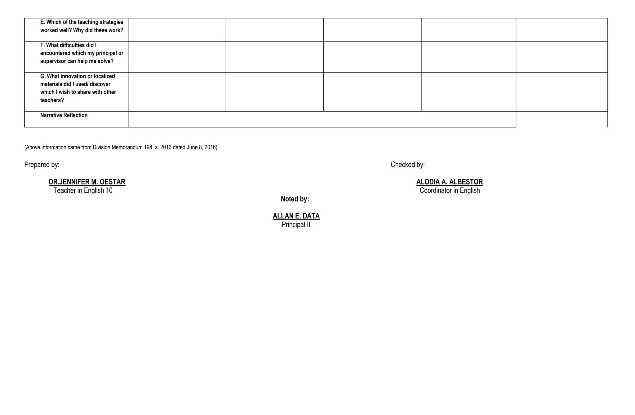DLL English 10 Q1_Module 1_Subject Orientation, Class Policies ...