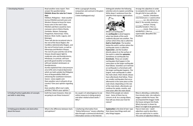 Daily lesson log English Quarter 2 Week 6 | PPT