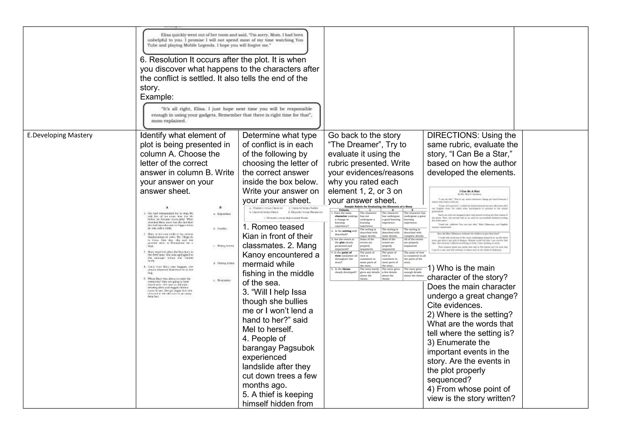 DAILY LESSON LOG ENGLISH GRADE 6 QUARTER 3 | DOCX | Fiction | Books and ...