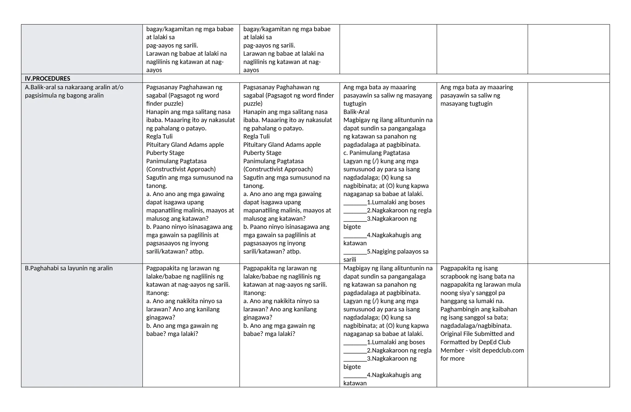 Daily Lesson Log in EPP for Grade 5 Learners | PPT